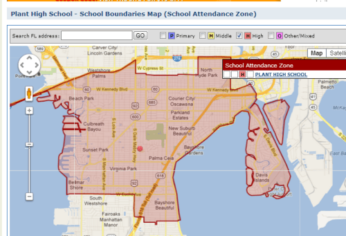 Tampa's Plant High School District Map and Homes for Sale | Tampa Real ...